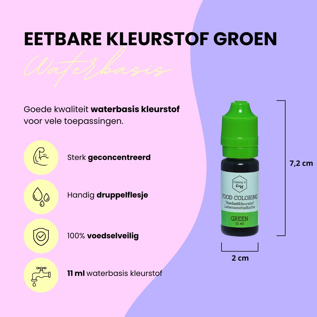 Eetbare kleurstof / voedingskleurstof groen? Caking it Easy®